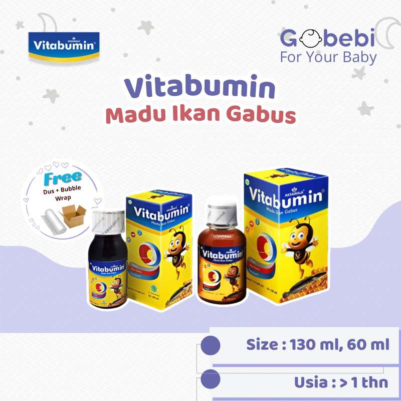Jual VITABUMIN Madu Ikan Gabus Vitamin Penambah Nafsu Makan Anak (60 ml, 130 ml) | Shopee Indonesia