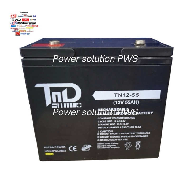 Jual Baterai UPS TND TN 12-55 12V 55Ah / Battery TND TN12-55 12 Volt 55 ...