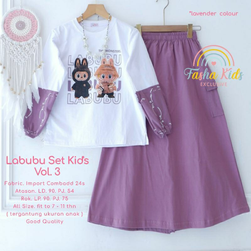 Jual Baju setelan rok kaos lengan panjang anak perempuan usia 7-11 ...