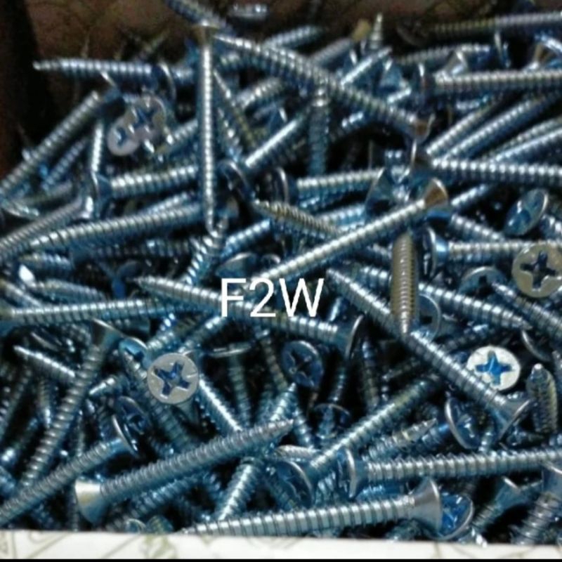 Jual 100PCS FH (+) 6X1-1/4" SKRUP TAPPING FAB KEPALA RATA #6X1-1/4 ...