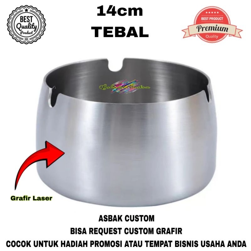 Jual ASBAK STAINLESS CUSTOM GRAFIR LOGO BISA REQUEST CUSTOM GRAFIR ...