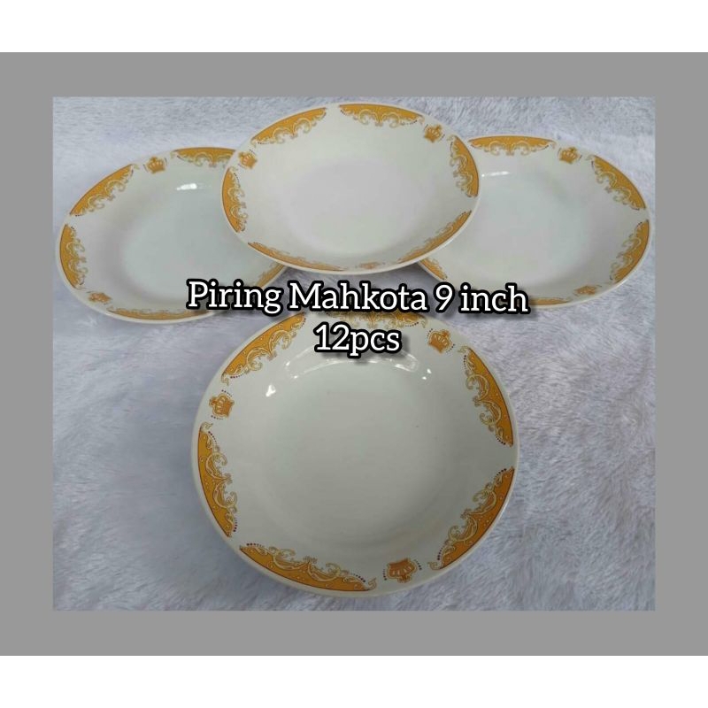 Jual Piring mahkota 9 inch | Shopee Indonesia
