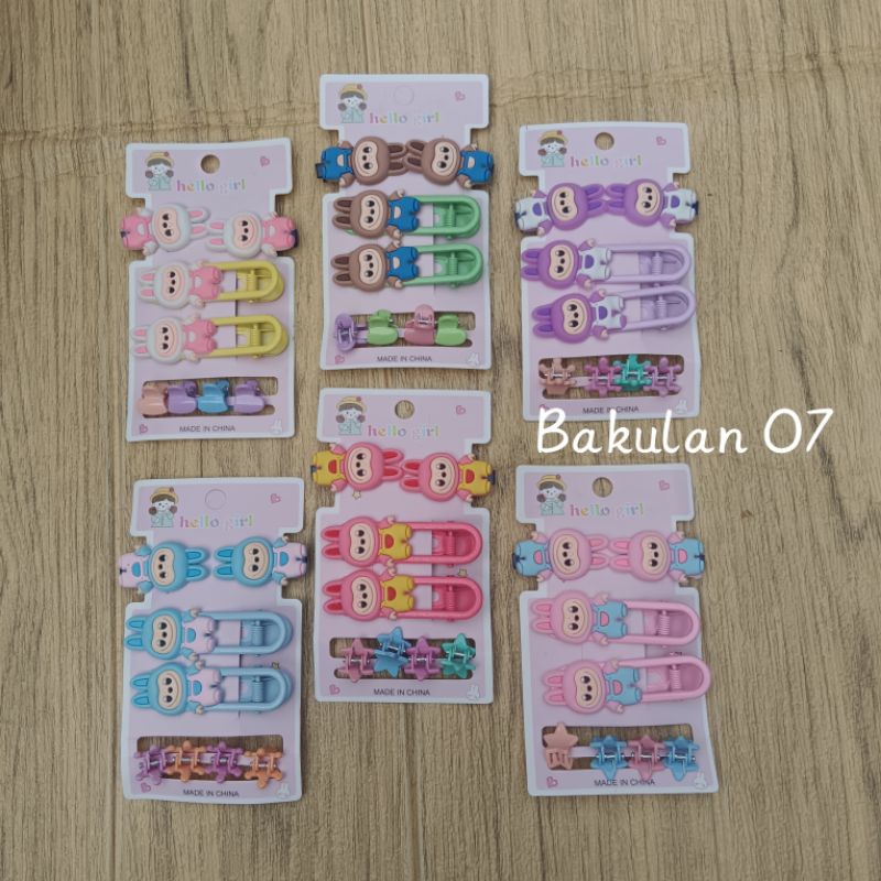 Jual Jepitan Rambut edition LABUBU set / Penjepit Rambut anak LABUBU ...