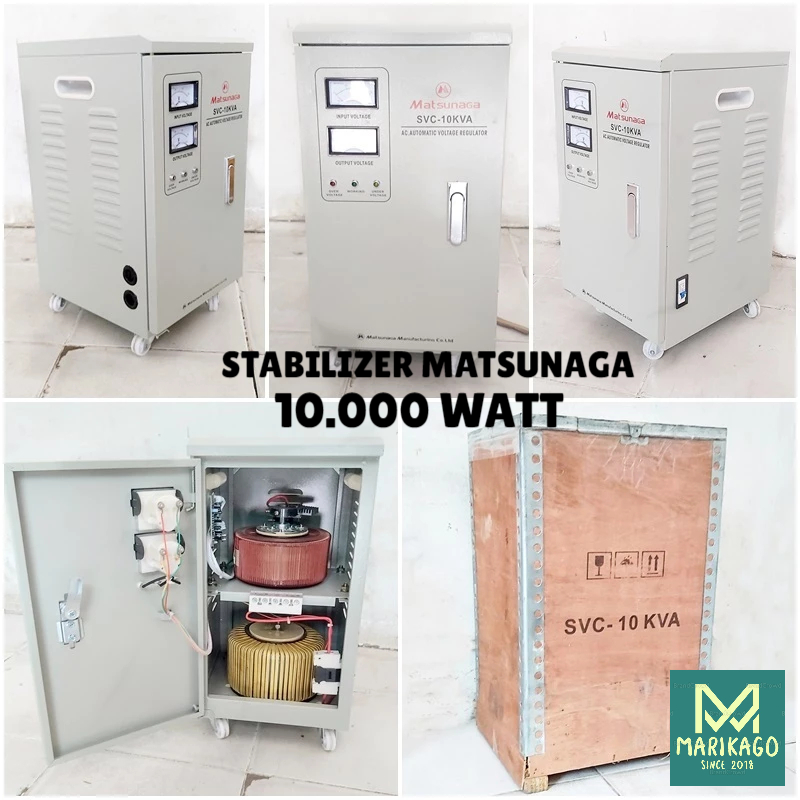 Jual ORIGINAL Stabilizer Stavolt SVC 10 KVA Matsunaga 10000 WATT Asli ...