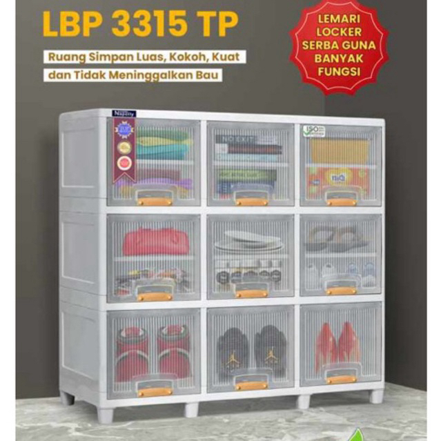 Jual lemari plastik napolly flip loker box susun 3 | Shopee Indonesia