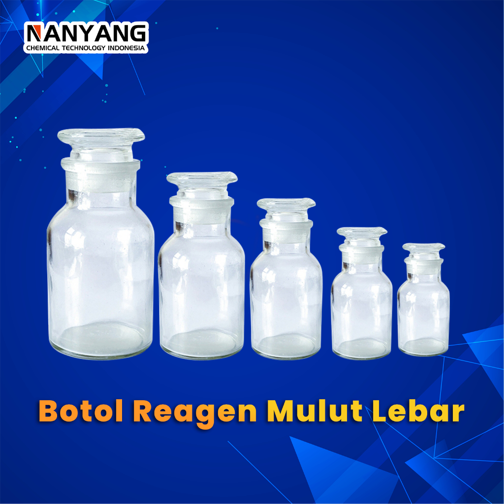 Jual Botol Reagen Kaca Mulut Lebar Alat Lab Kimia 500ml Wide Neck Reagent Bottle - Chemicalduo ...