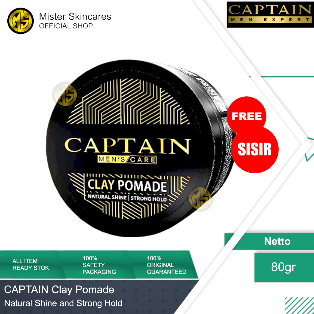 Jual CAPTAIN Men's Care Clay Pomade 80gr - Membuat Rambut Tampak ...