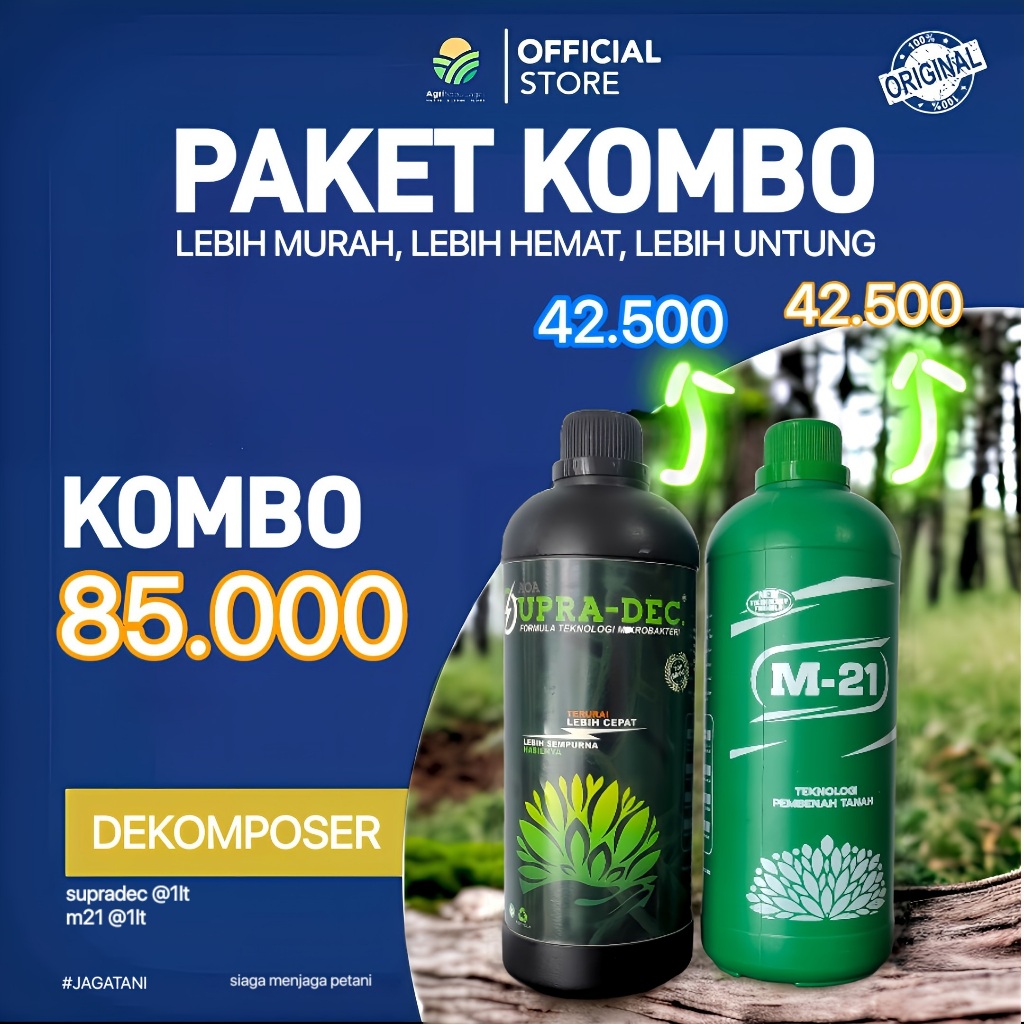 Jual [ ORIGINAL 100% ] PROMO PAKET KOMBO M21 feat. SUPRADEC 1LT Dekomposer Paket Hemat | Shopee ...