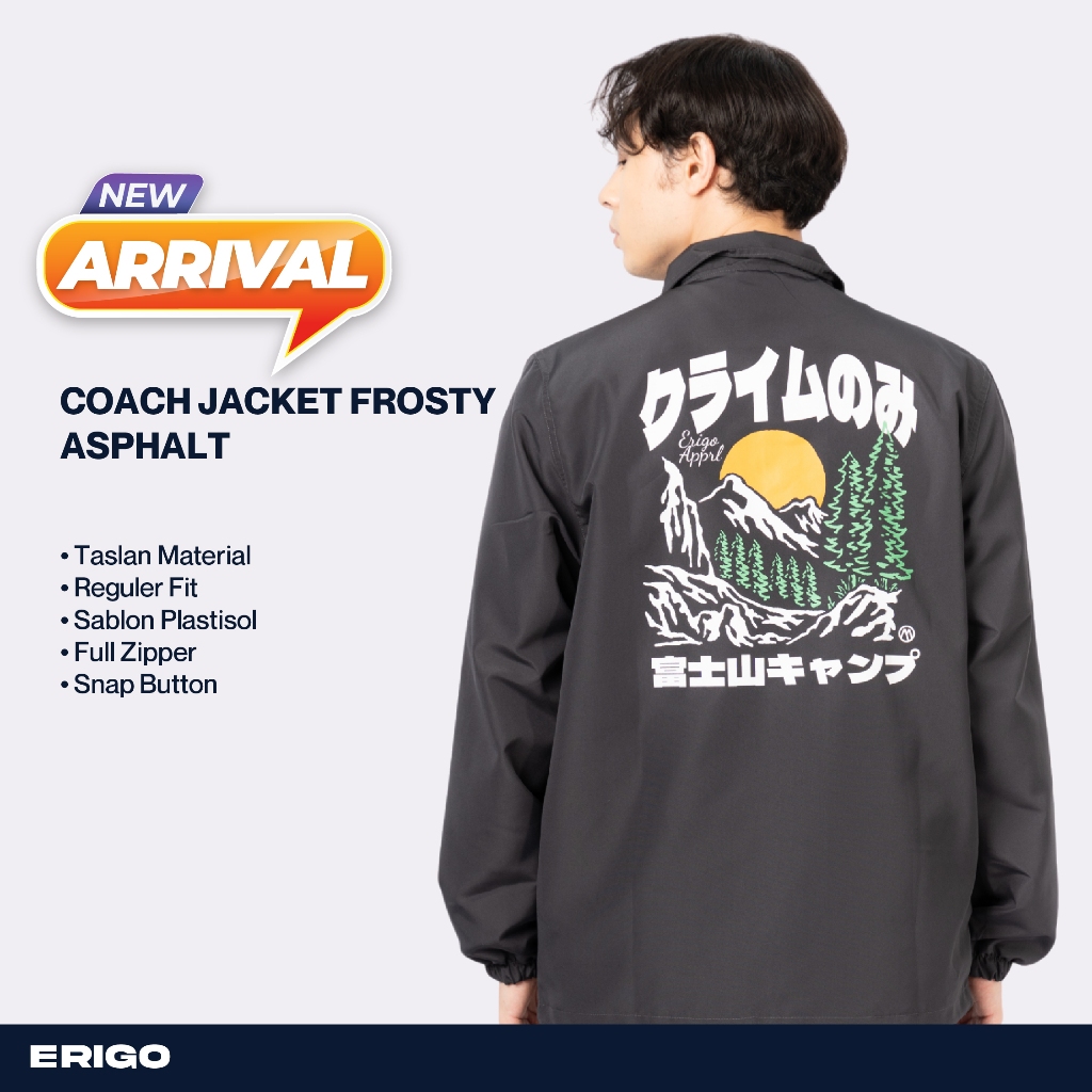 Jual Erigo Coach Jacket Frosty Asphalt Unisex | Shopee Indonesia