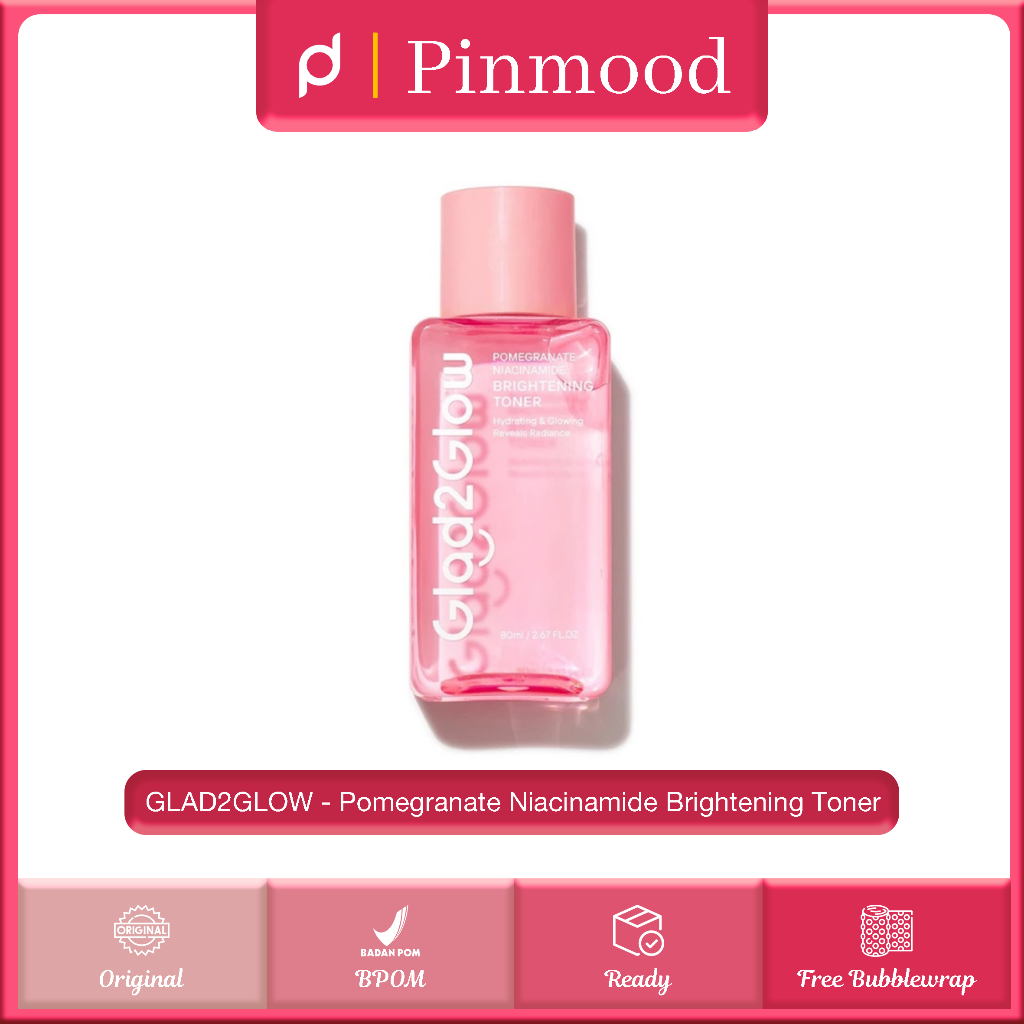 Jual GLAD2GLOW - POMEGRANATE NIACINAMIDE BRIGHTENING TONER ( 80 ml ...