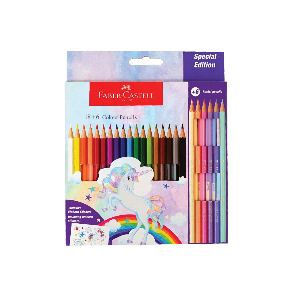 Jual Faber-Castell Colour Pencil Unicorn Set 24 Pensil Warna Kayu 24 ...