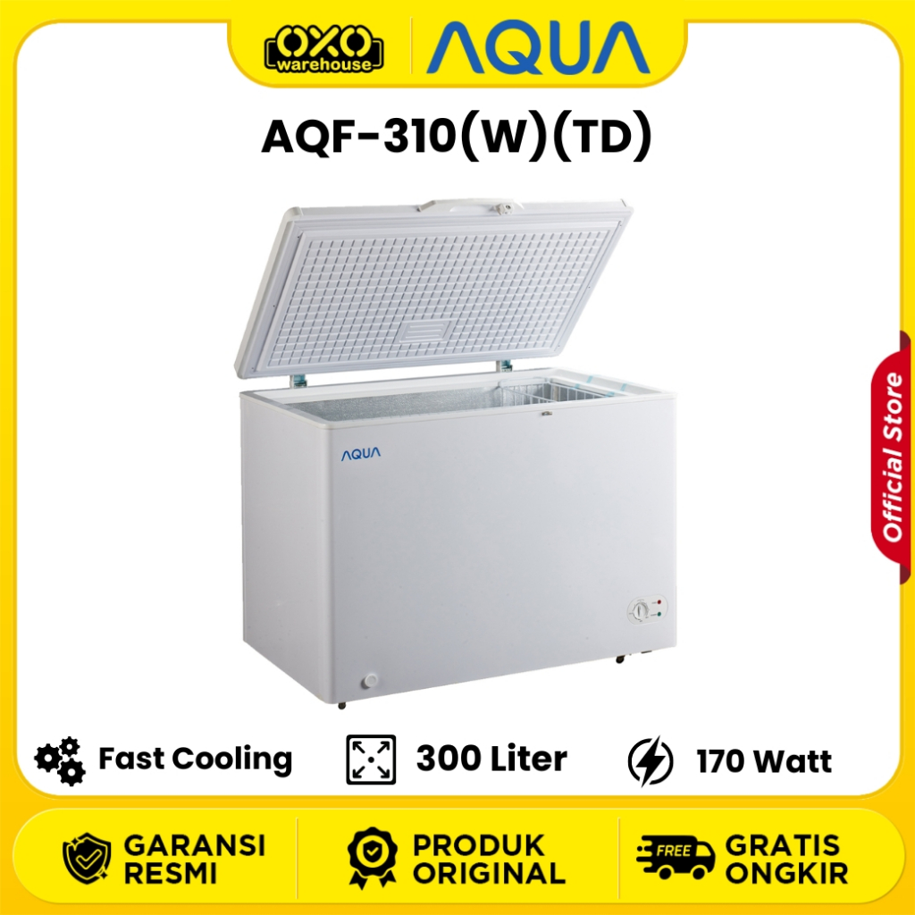 Jual Aqua Chest Freezer Kapasitas 300 Liter Super Fast Freezing AQF-310 ...