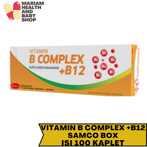 Jual VITAMIN B COMPLEX + B 12 SAMCO BOX ISI 100 KAPLET | Vitamin B1 B6 ...