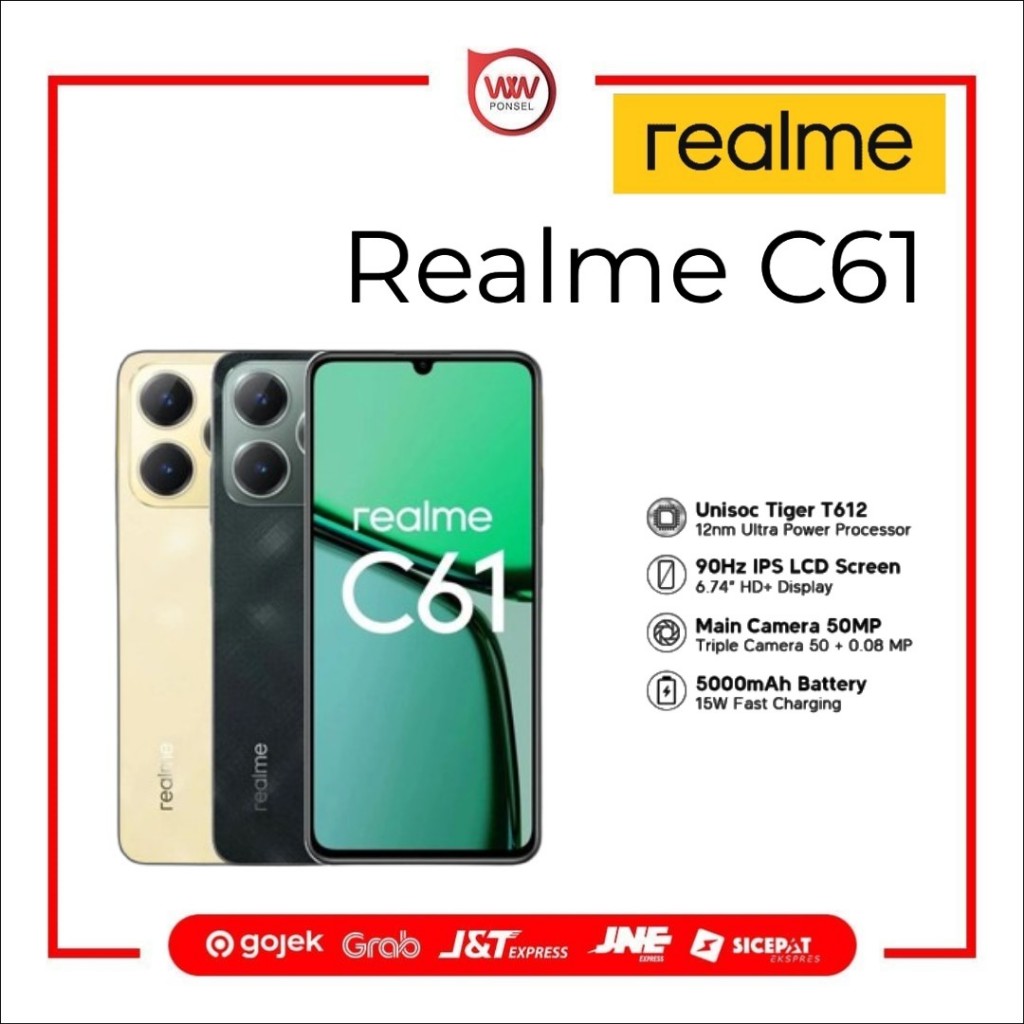 Jual Hp Realme C61 Ram 8GB Internal 128GB Garansi Resmi | Shopee Indonesia