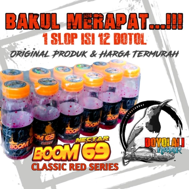 Jual Nectar Boom 69 Classic Red Series Botol Kecil 100ML Paket Bakul 1 SLOP isi 12 Botol ...