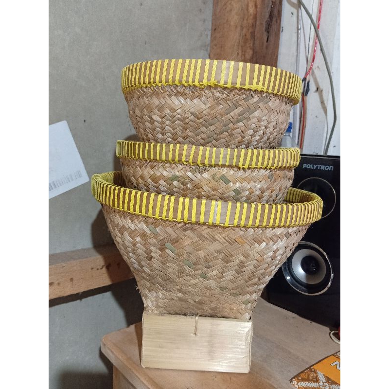 Jual WAKUL BAMBU 20CM 22CM 23CM 25CM BAKUL BAMBU BOBOKO CETHENG BAMBU ...