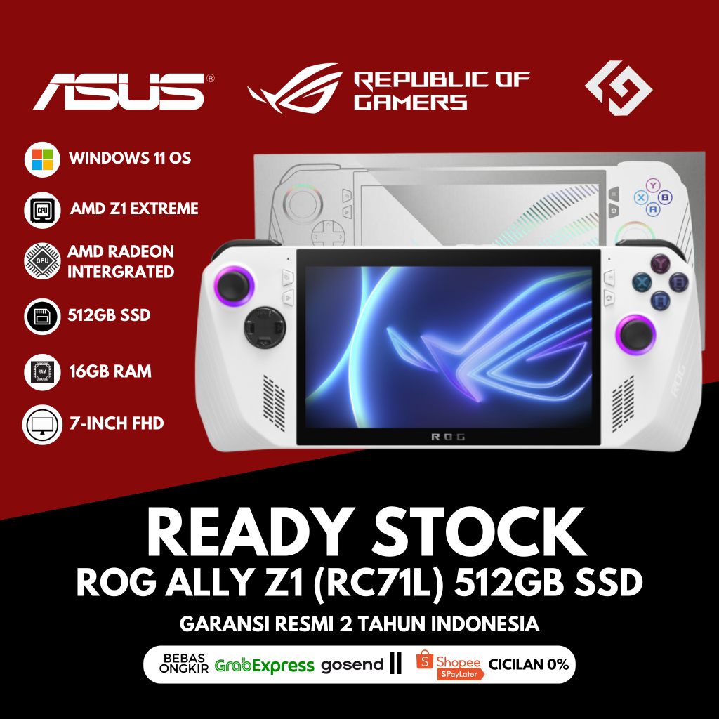 Jual ASUS ROG ALLY AMD Ryzen Z1 Extreme Windows 11 Handheld Gaming ...