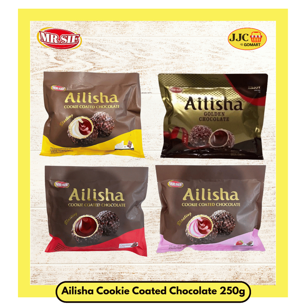 Jual Ailisha Cookie Coated Chocolate 200gr | Milk 200gr | Strawberry ...