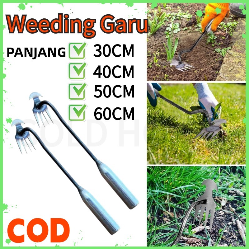 Jual 30/40/50/60CM Weeding garu Harrow Alat Pencabut Rumput Liar Di ...