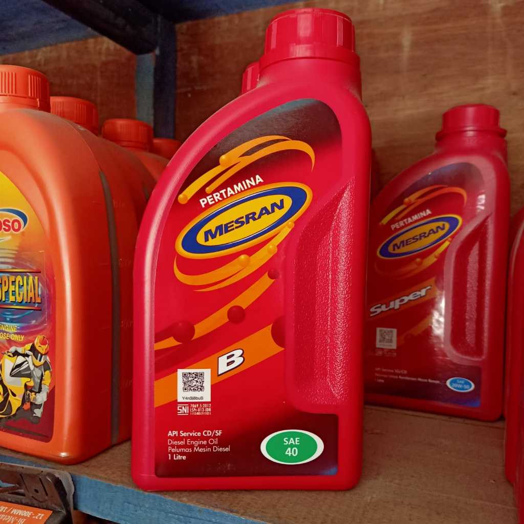 Jual Oli Pertamina Mesran B SAE 40 1L & Meditan S40 1L untuk motor ...