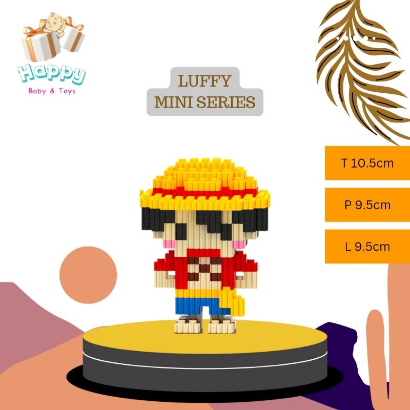 Jual Nano Blocks Luffy Series One Piece Mini 3D, Mainan Block Susun ...