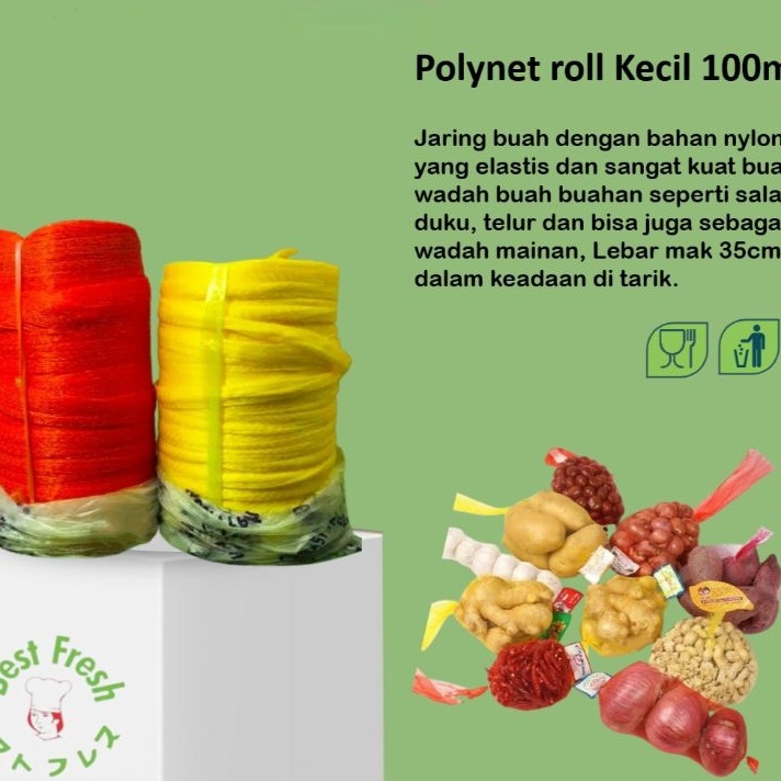 Jual polynet jaring buah roll kecil 1m Hanger polynet 1 set | Shopee ...