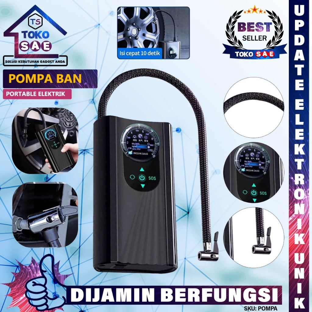 Jual Pompa Ban Kendaraan Modern Pompa Angin Elektrik Mini Portabel ...
