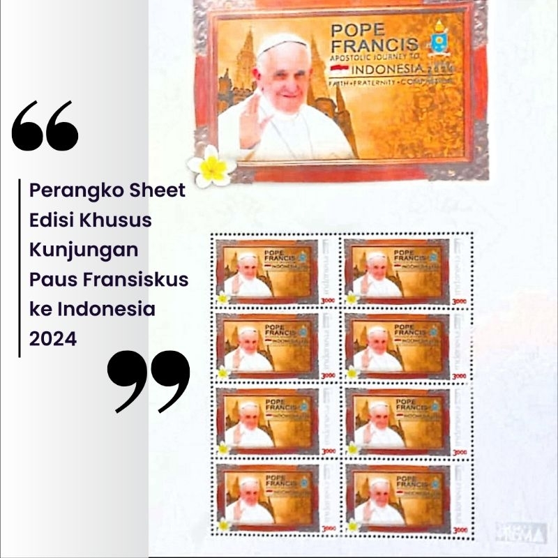 Jual Perangko edisi khusus Kunjungan Paus Fransiskus ke Indonesia 2024 | Shopee Indonesia