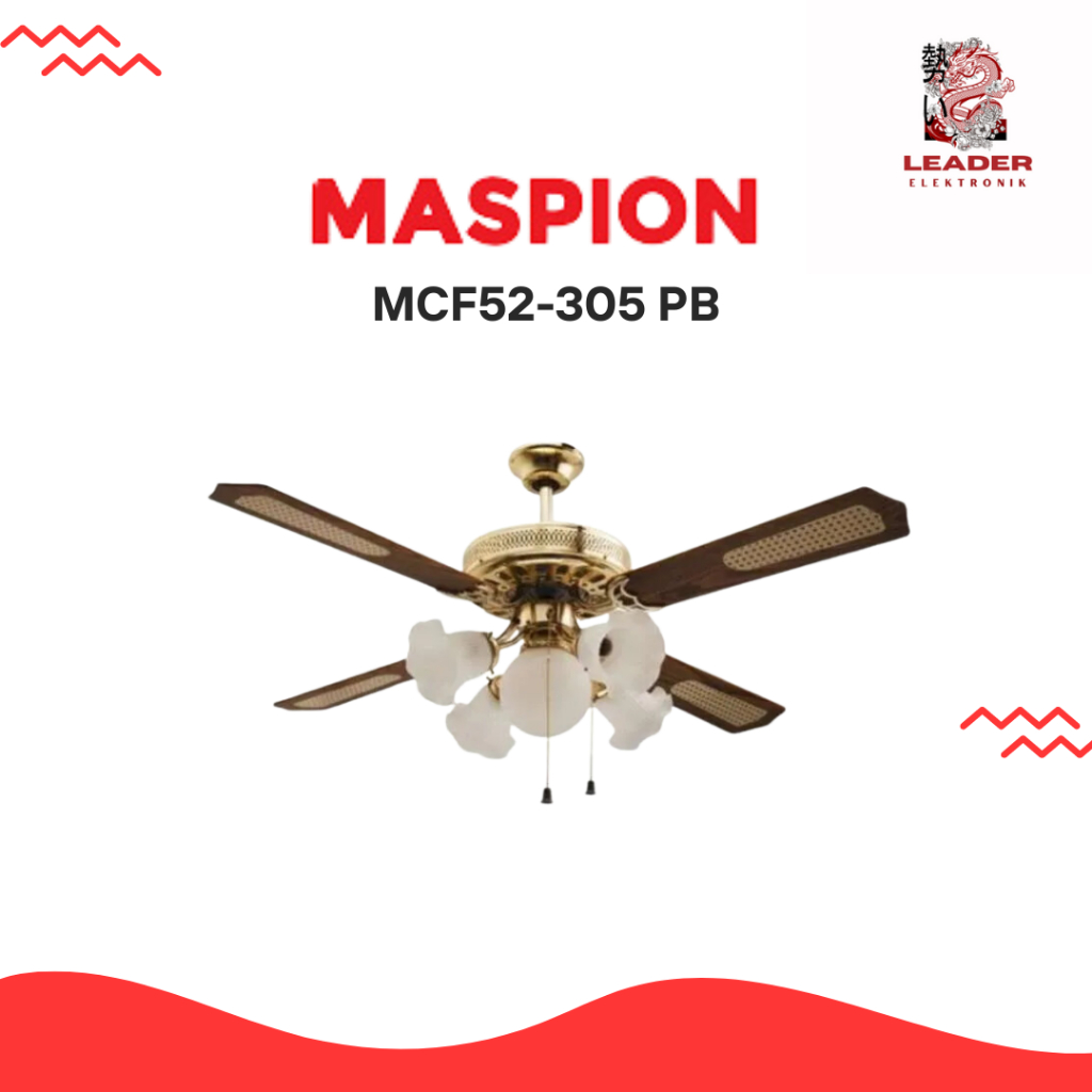Jual MASPION Ceiling Fan / Kipas Angin Plafon MCF52-305 PB | Shopee ...