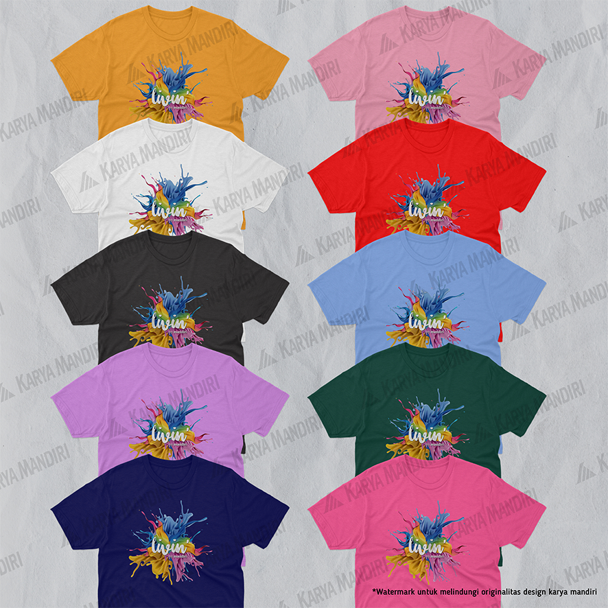 Jual Kaos Livin by Mandiri SPLASH Logo Kaos Livin new Official premium ...