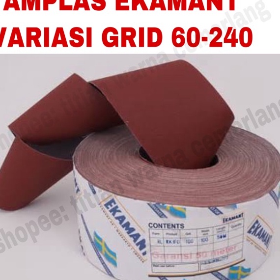 Jual TERRAH AMPLAS EKAMANT EKAMEN GRID 624 ABRASIVE PAPER AMPLAS KAYU ...