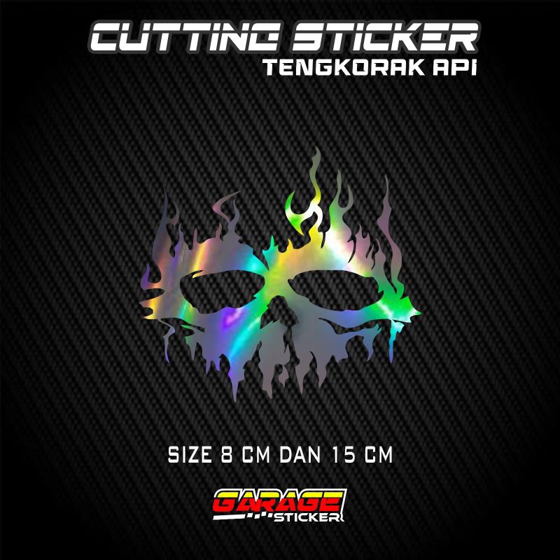 Jual Stiker bercak api cutting sticker tengkorak api 2 variasi ukuran ...