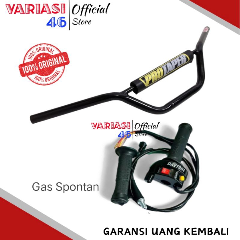 Jual paket stang trail busa dan gas spontan 2 tombol universal | Shopee ...