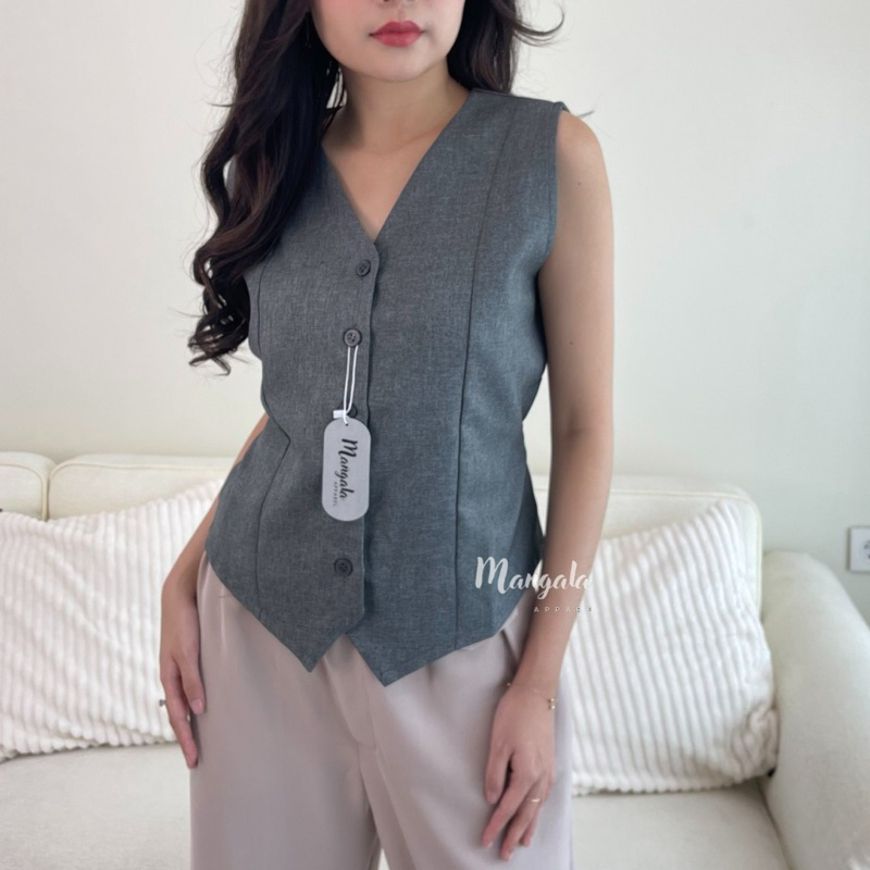 Jual Mangala Madie Vest Top 3116 - Waistcoat - Rompi Basic Premium Semiwool - Rompi Wanita ...