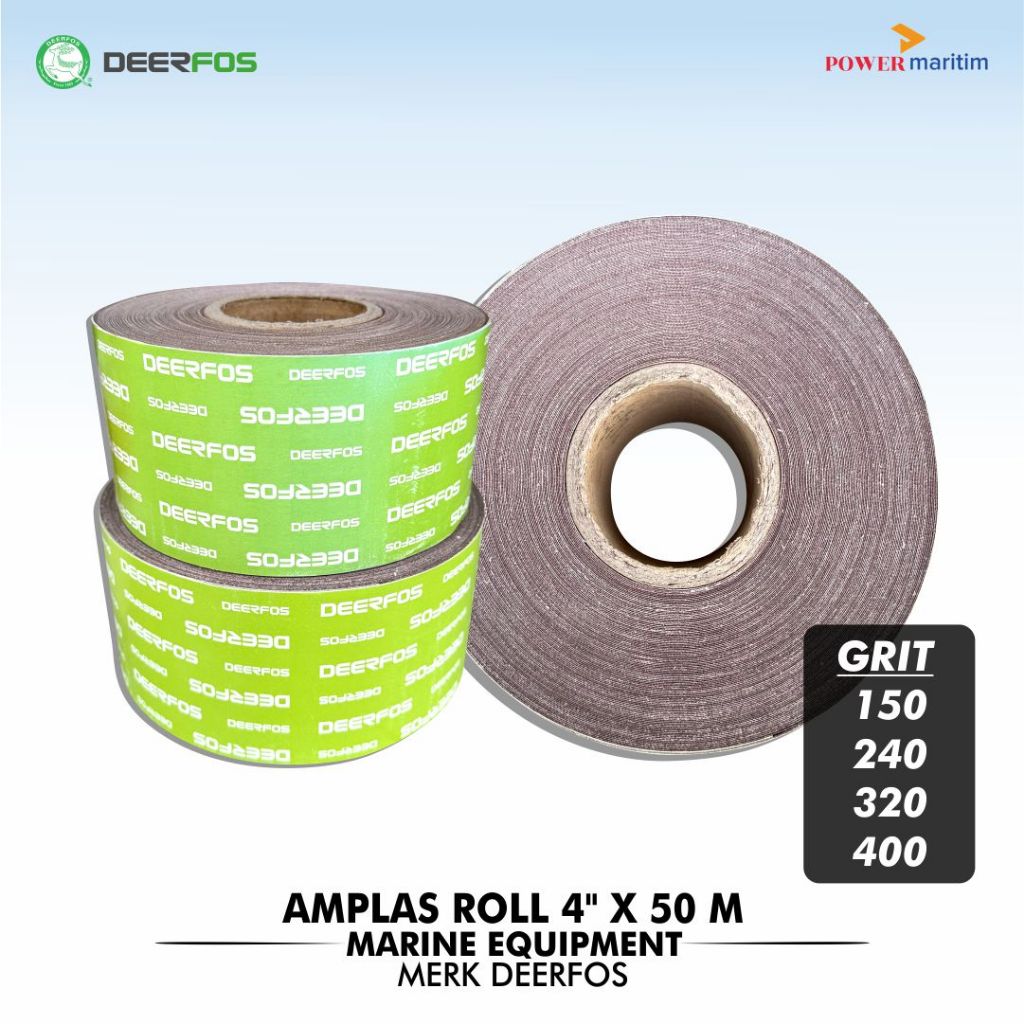 Jual Amplas Roll Kain Kaku Merk Deerfoss KA-162 Abrasive Cloth 4 Inch x ...