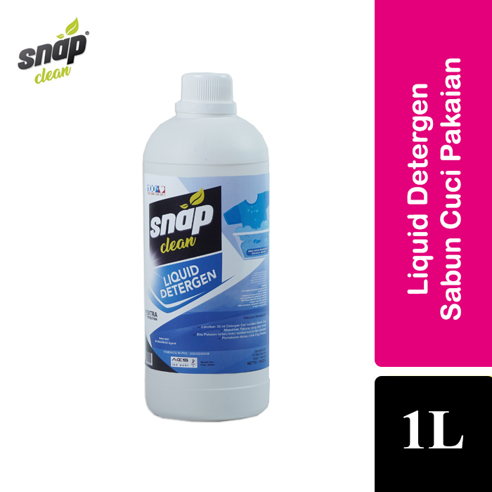 Jual Snap Clean Liquid Detergent Sabun Cuci Pakaian Cair 1L | Shopee ...
