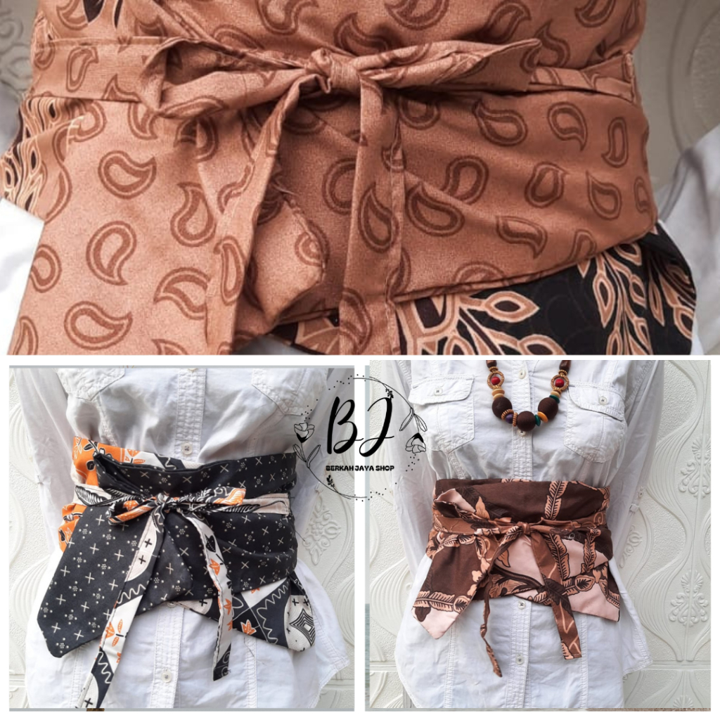 Jual Obi Belt Jumputan Batik Asli Bahan Rayon Cotton Premium Ikat ...