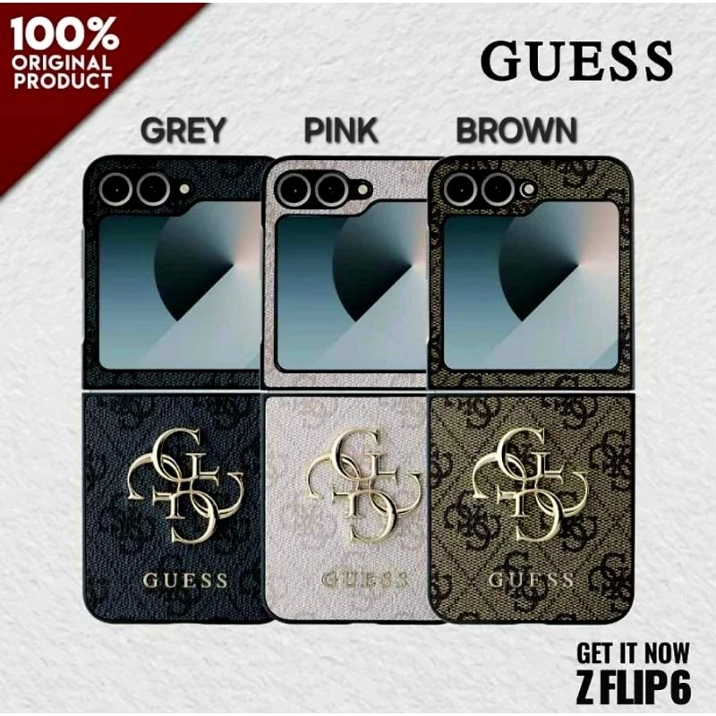 Jual Casing For Z Flip 6 GUESS PU 4G Metal Logo - Original | Shopee ...