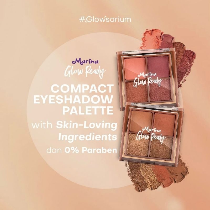 Jual Marina Glow Ready Eyeshadow Palette 100% original | Shopee Indonesia