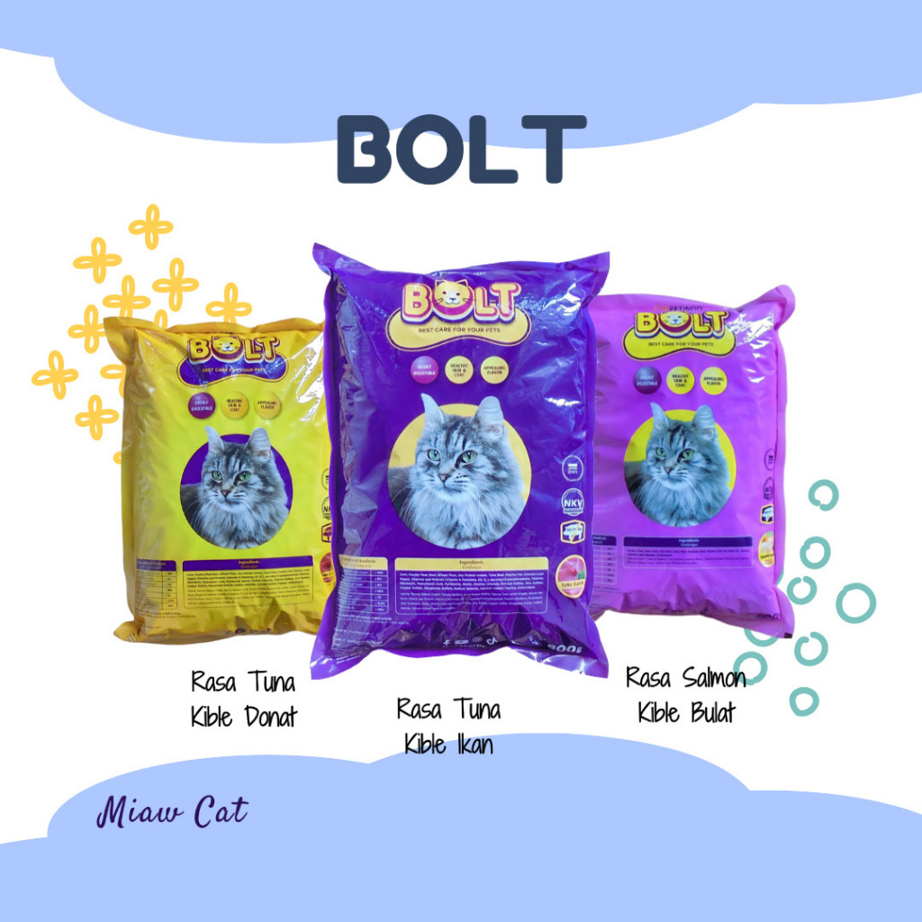 Jual BOLT Adult Netto 800gr - Makanan Kucing Kering Dry Food Rasa Tuna ...