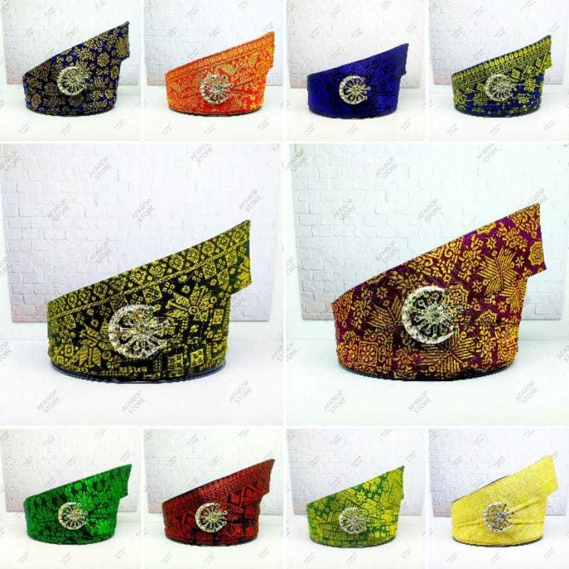Jual TANJAK/TENGKOLOK/DESTAR SONGKET PREMIUM ASLI MELAYU | MODEL TANJAK ...