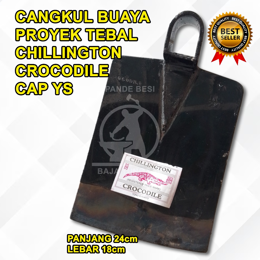 Jual Cangkul Cap Buaya Proyek Tebal CHILLINGTON CROCODILE 18cm - Pacul ...