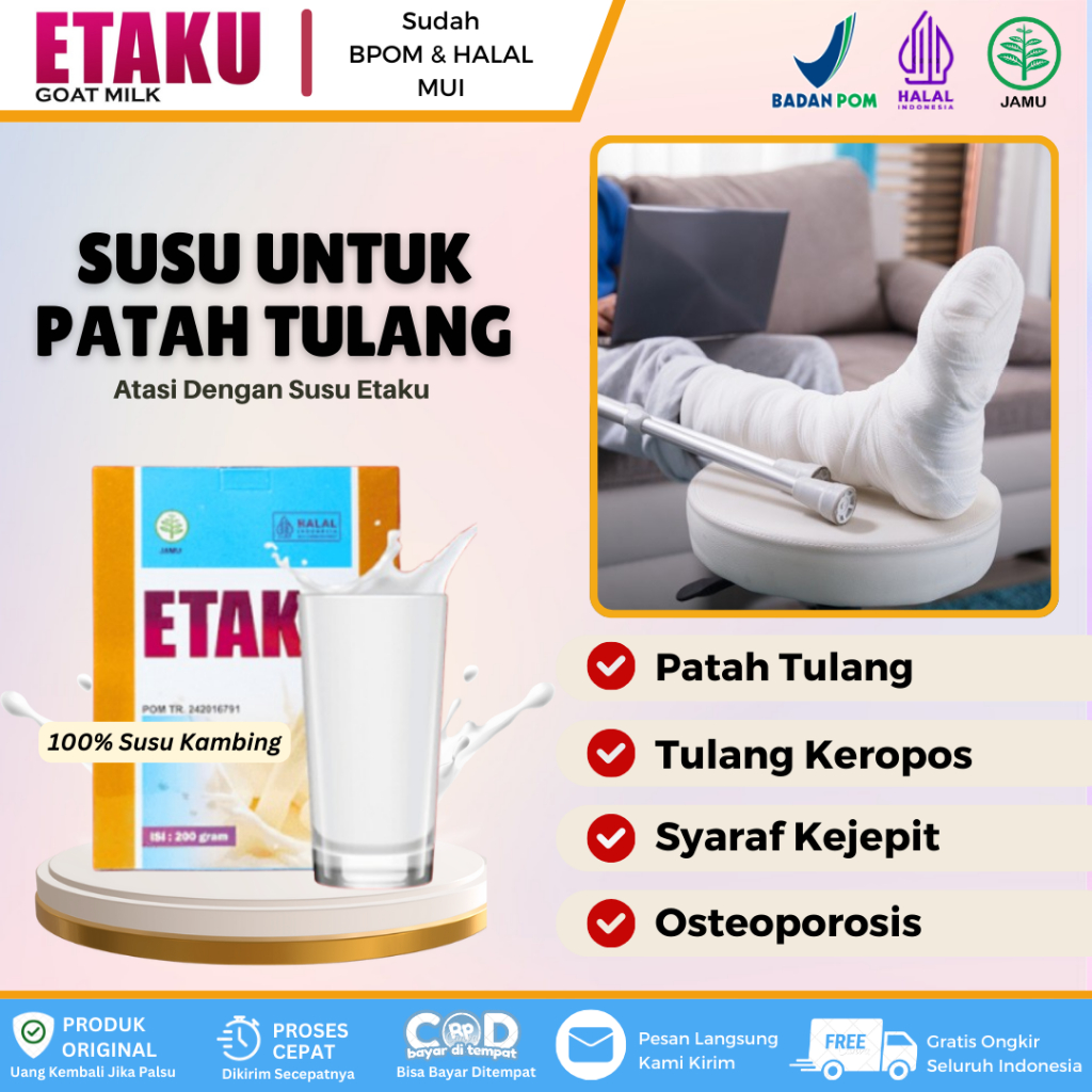 Jual Susu Etaku - Untuk Patah Tulang Anak & Dewasa, Tulang Keropos ...