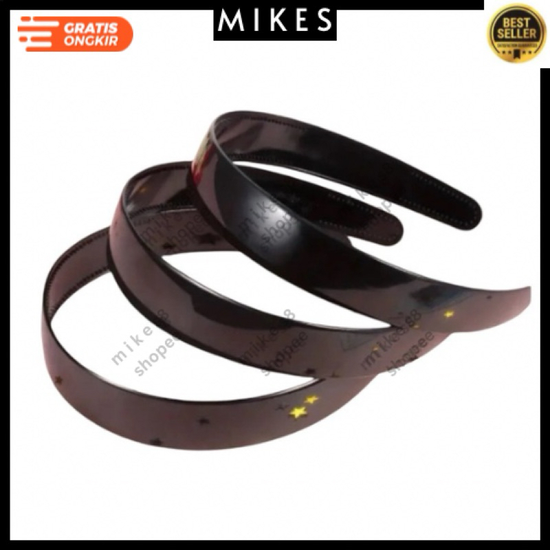 Jual (Bando Lebar Hitam) Bando Korea Polos Pria Wanita Bando Plastik ...