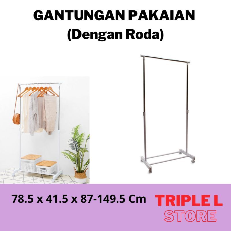 Jual INFORMA Rak Gantungan Pakaian Baju Berdiri Stand Hanger Single ...