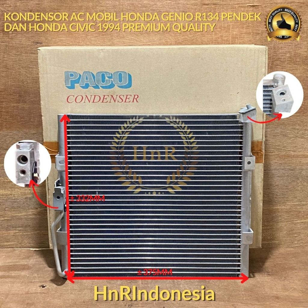 Jual Kondensor AC Mobil Honda Genio R134 Civic 1994 Pendek CONDENSOR ...