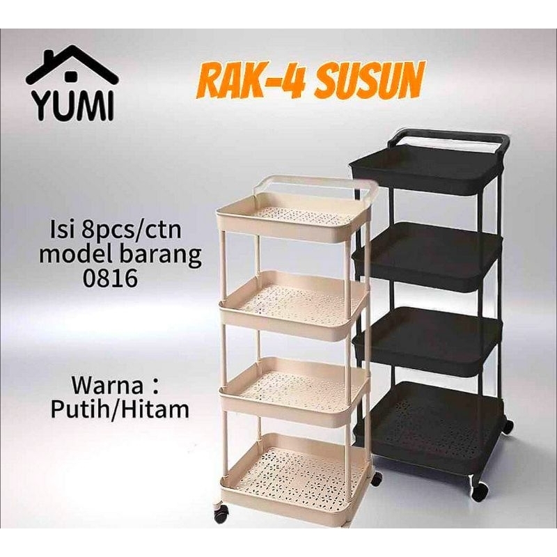 Jual Rak Dapur Rak Barang Troly Dengan Roda 4 Susun | Shopee Indonesia
