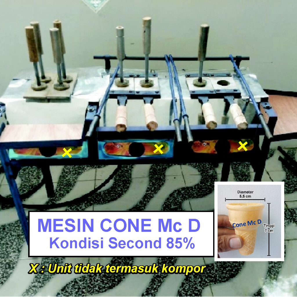 Jual Cetakan Cone Es Krim Mc D Diameter 5,5 cm 1 Set Kondisi Second 85% ...