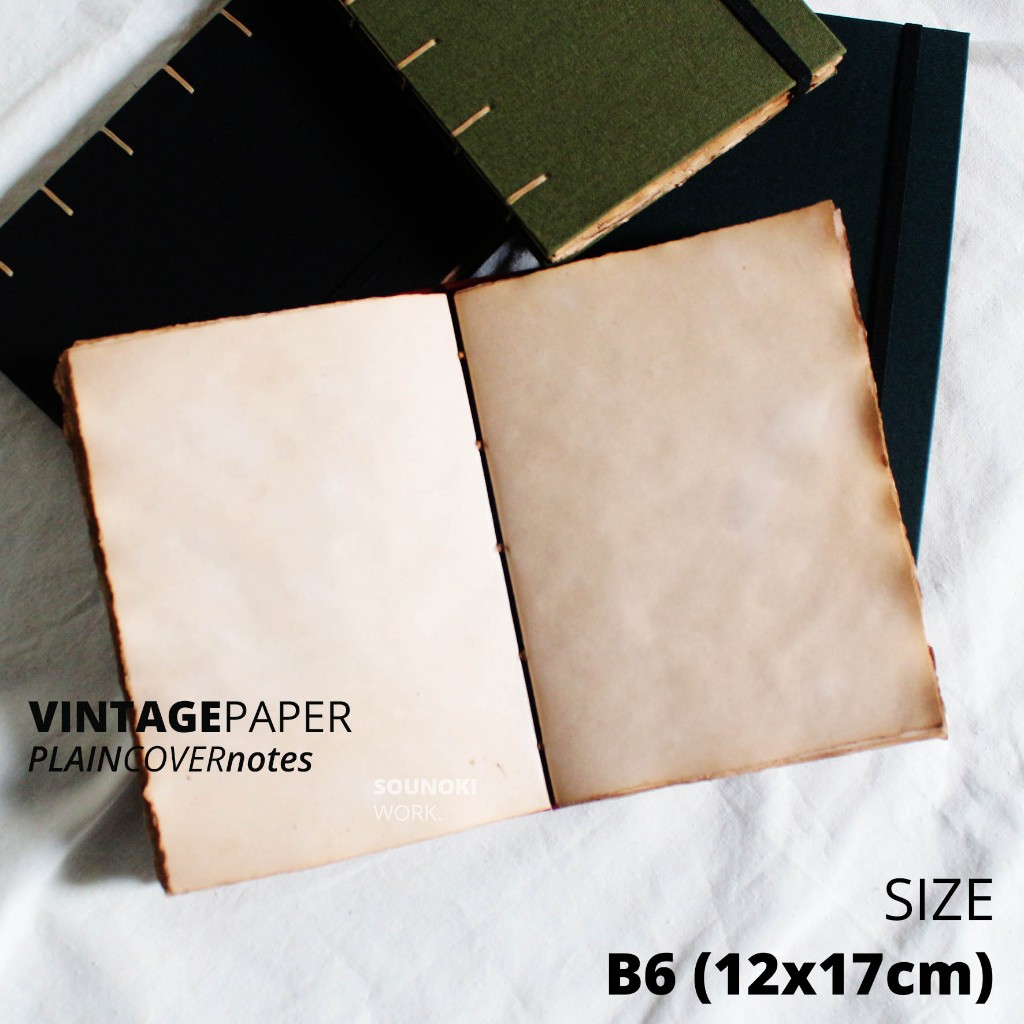 Jual Notebook Vintage Paper Cover Polos | Ukuran B6 | Shopee Indonesia