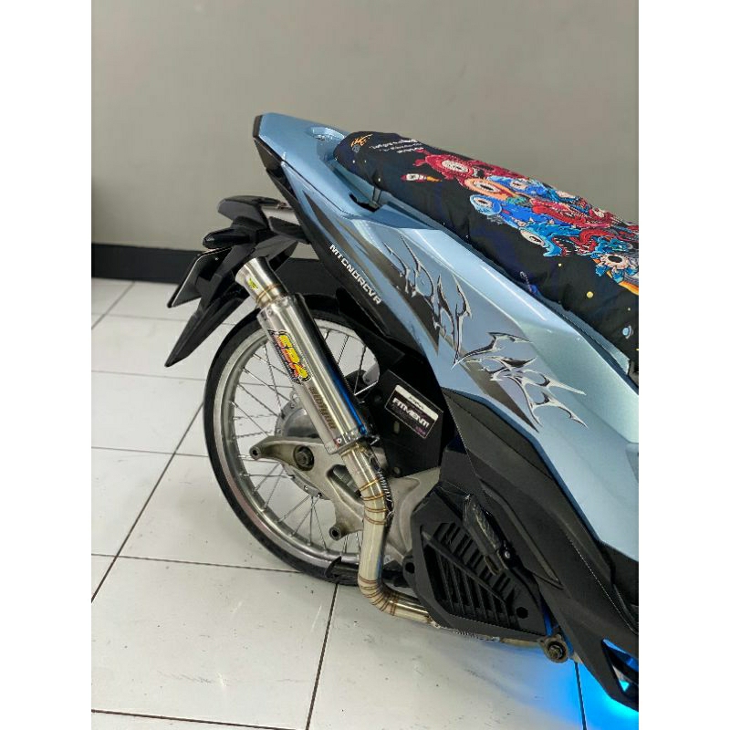 Jual knalpot samlong all matic full stainless corong medwick original ...